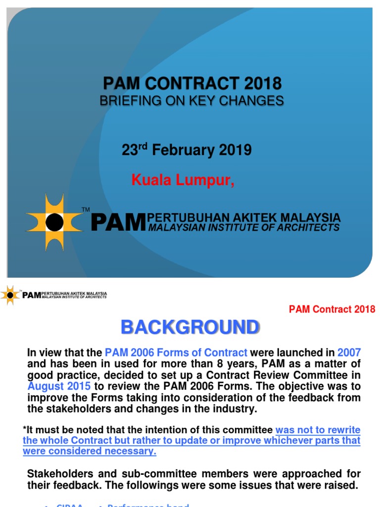 Pam Contract 2018: 23 February 2019 | PDF | Value Added Tax | Adjudication
