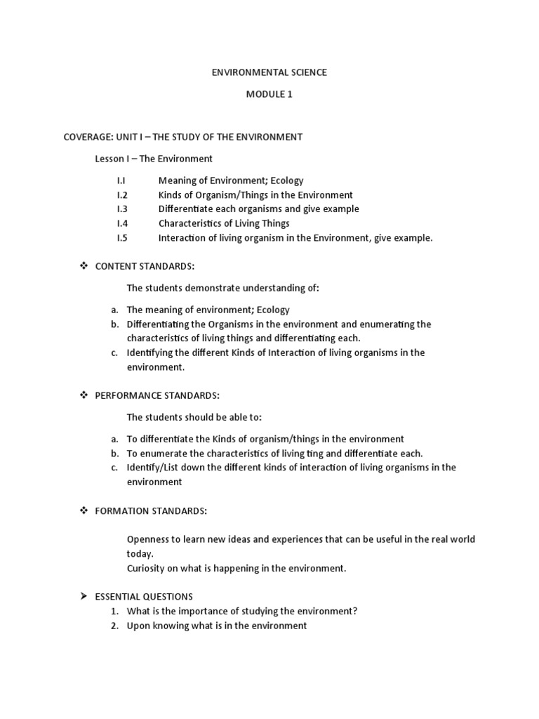 Grade 4 Ecology and Environment Study | PDF | Ecology | Natural Environment