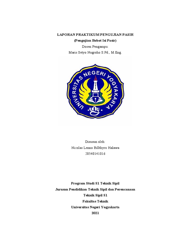 Pengujian Bobot Isi Pasir Alam | PDF