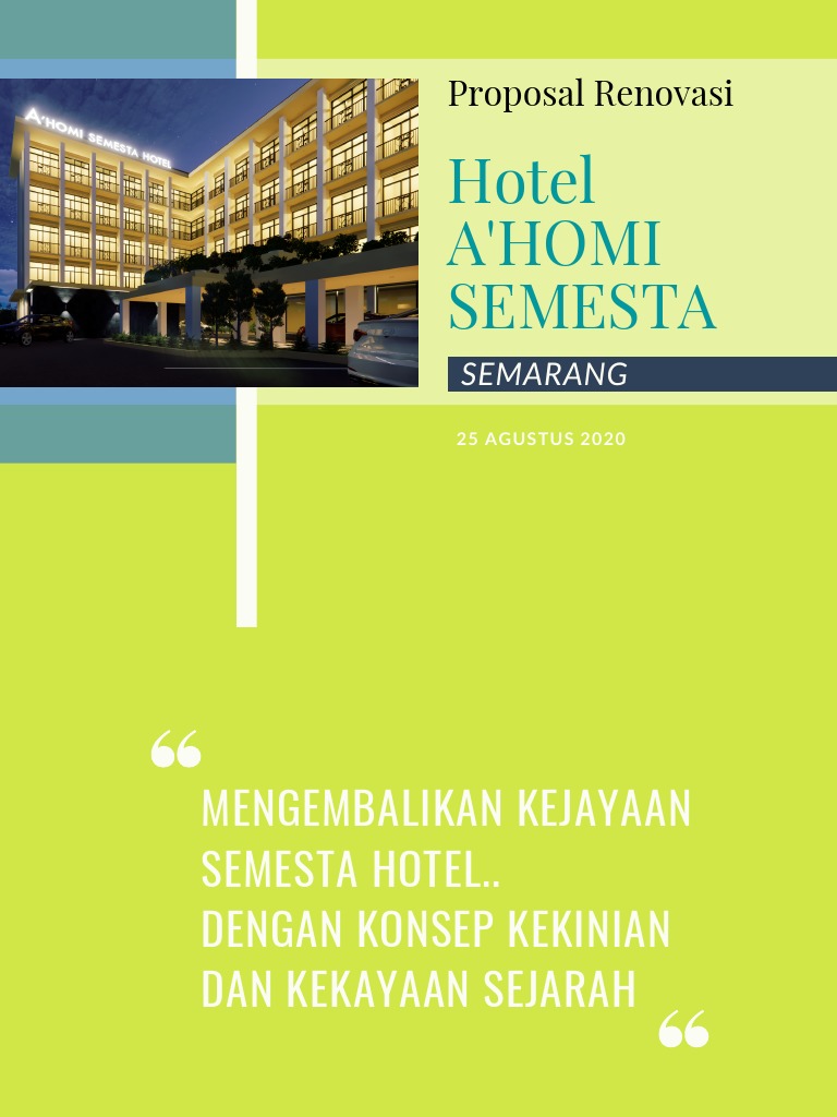 Analisis SWOT Renovasi Hotel A'HOMI | PDF