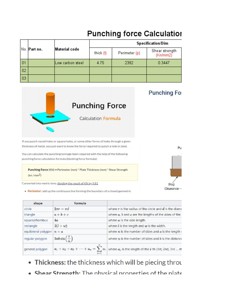 Tri Blank and Force Calculation Template 2020 | PDF