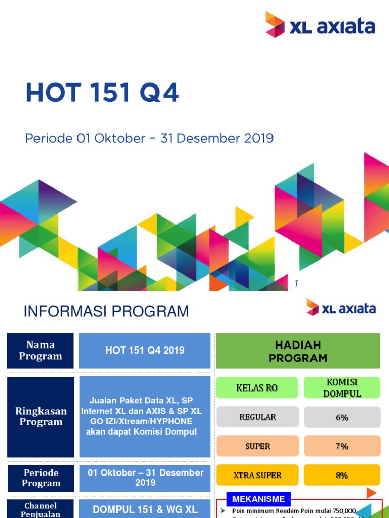 Program HOT 151 Q4 2019: Dompul XL | PDF | Bisnis | Pengelolaan ...