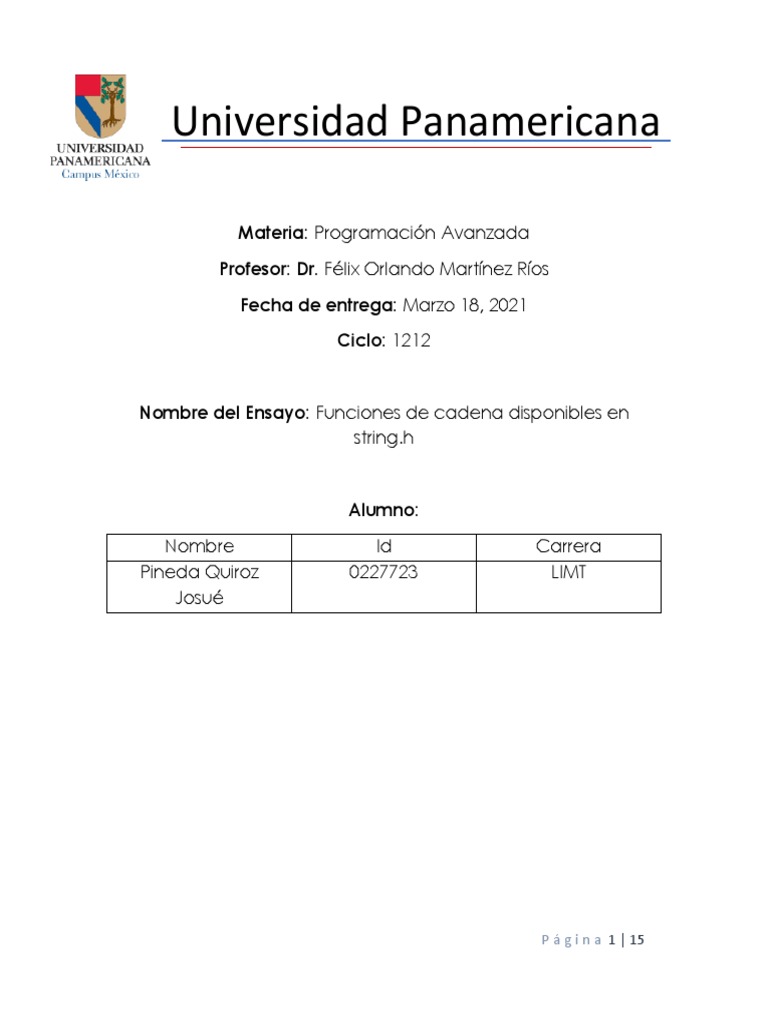 Funciones de Stringh en C++ | PDF | Cadena (informática) | Puntero ...