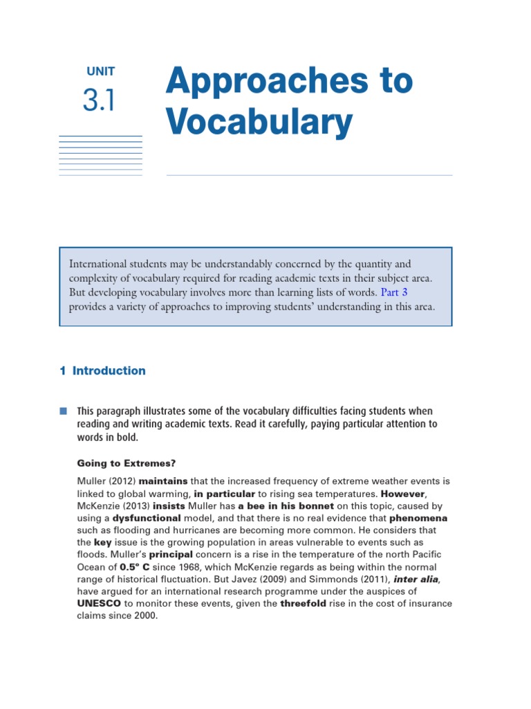 Lecture 3 - Academic Vocabulary - Key Words | PDF | Adverb | Noun