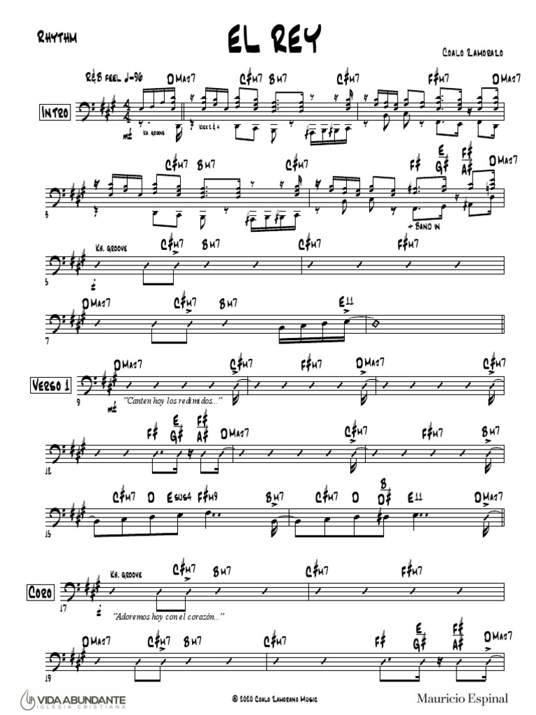 El Rey (Coalo Zamorano) - Rhythm Chart (A) | PDF