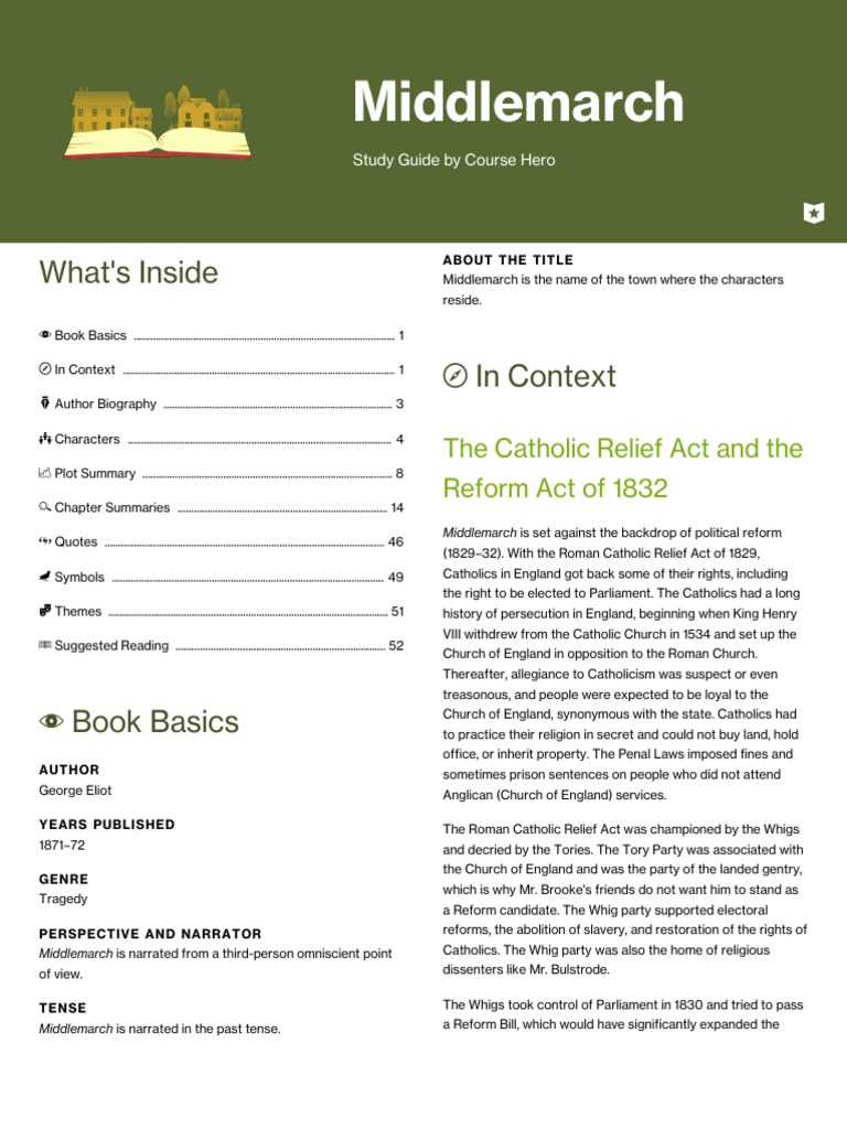 Literariness Middlemarch | PDF | Middlemarch | George Eliot