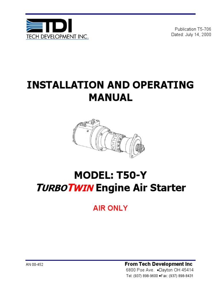 Installation and Operating Manual: Air Only | PDF | Valve ...