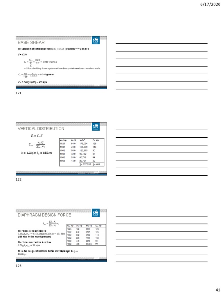 Diaphragm Base Shear Calculation | PDF | Truss | Shear Stress