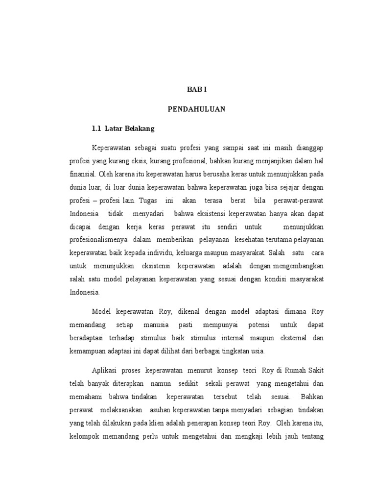 Teori Adaptasi Roy | PDF