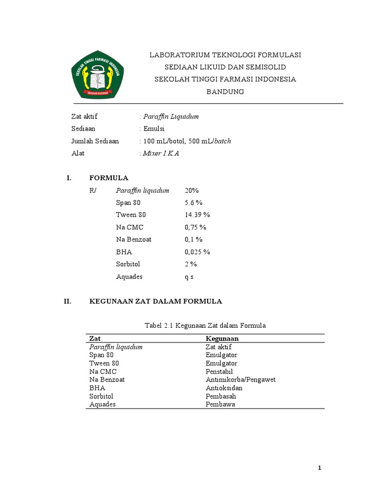 Laporan Emulsi | PDF