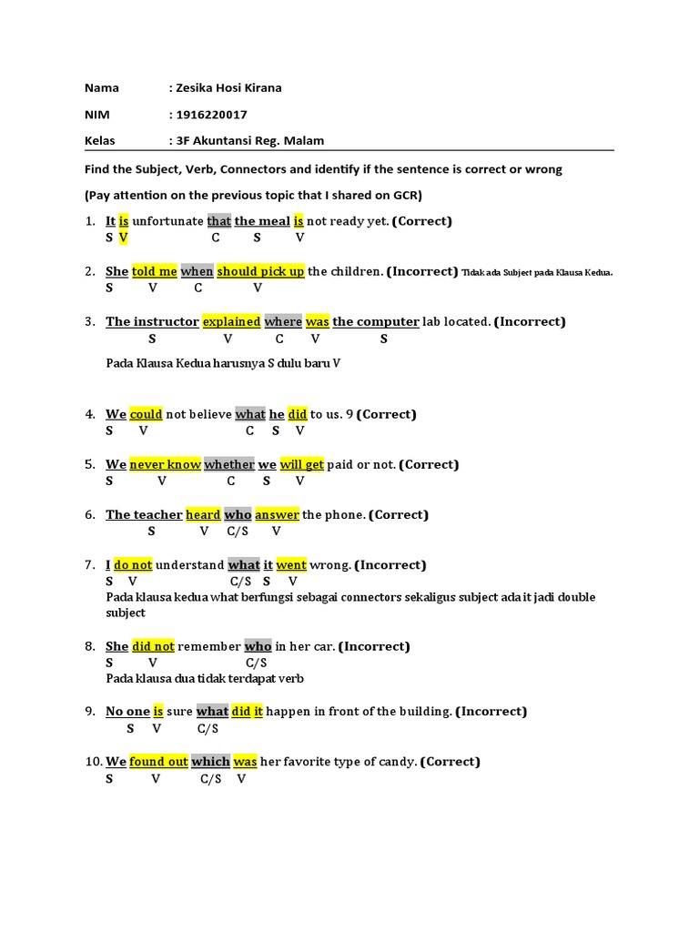 Noun Clause Exercises | PDF