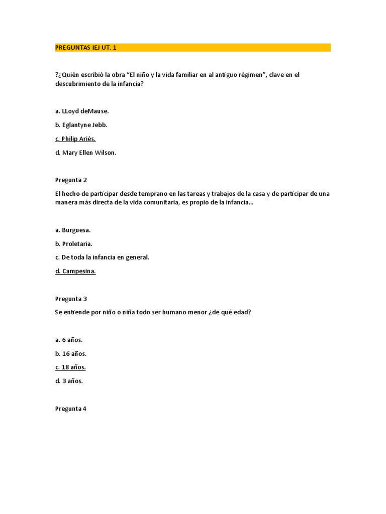 Recopilatorio Preguntas A Examen de La Plataforma IEF VERSIÓN COMPLETA | PDF | Abuso infantil ...