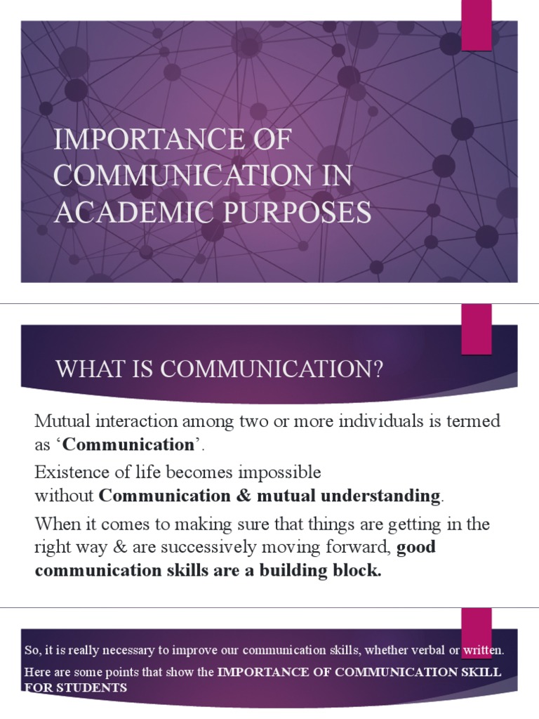 Importance of Communication Skills in Academia | PDF | Body Language ...