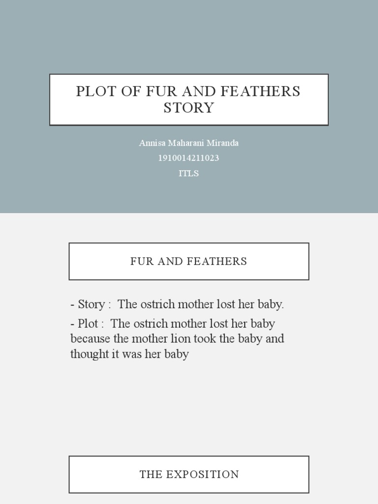 Plot of Fur and Feathers Story: Annisa Maharani Miranda 1910014211023 ...