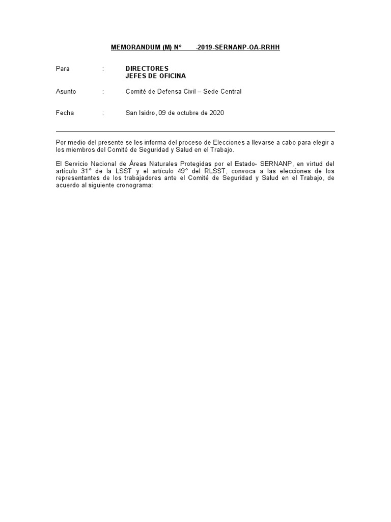 Proyecto de Memo - Brigada Defensa Civil | PDF