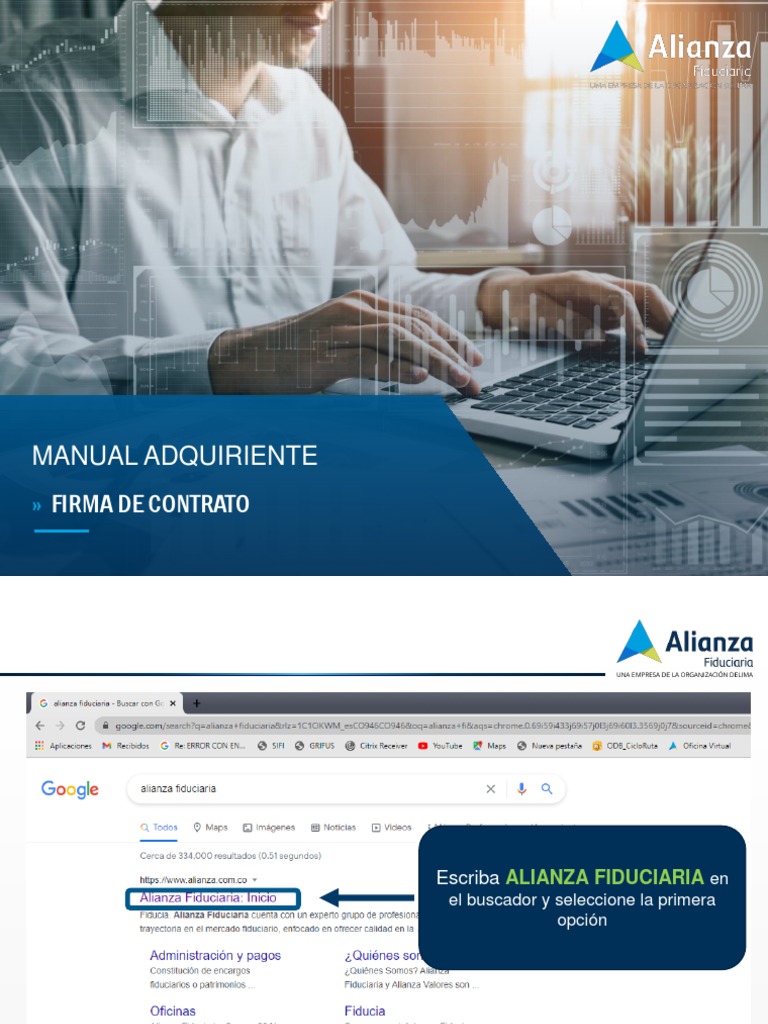 Manual de Firma para Alianza Fiduciaria | PDF