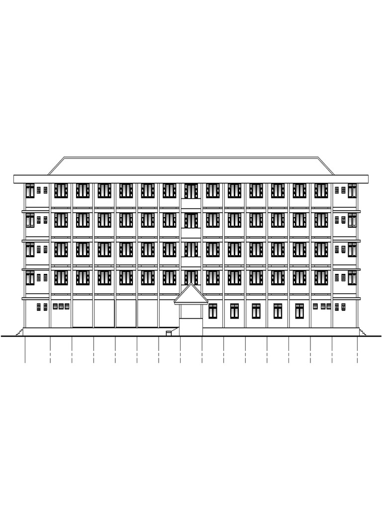 1 DENAH EXISTING Gedung Asrama Putra UNAIR C-2 | PDF