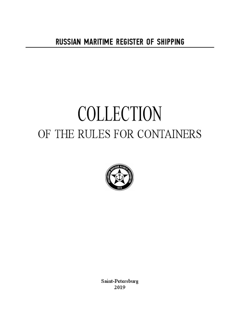 Collection: of The Rules For Containers | PDF | Dangerous Goods ...