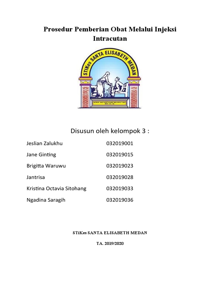 Prosedur Pemberian Obat Melalui Injeksi Intracutan | PDF