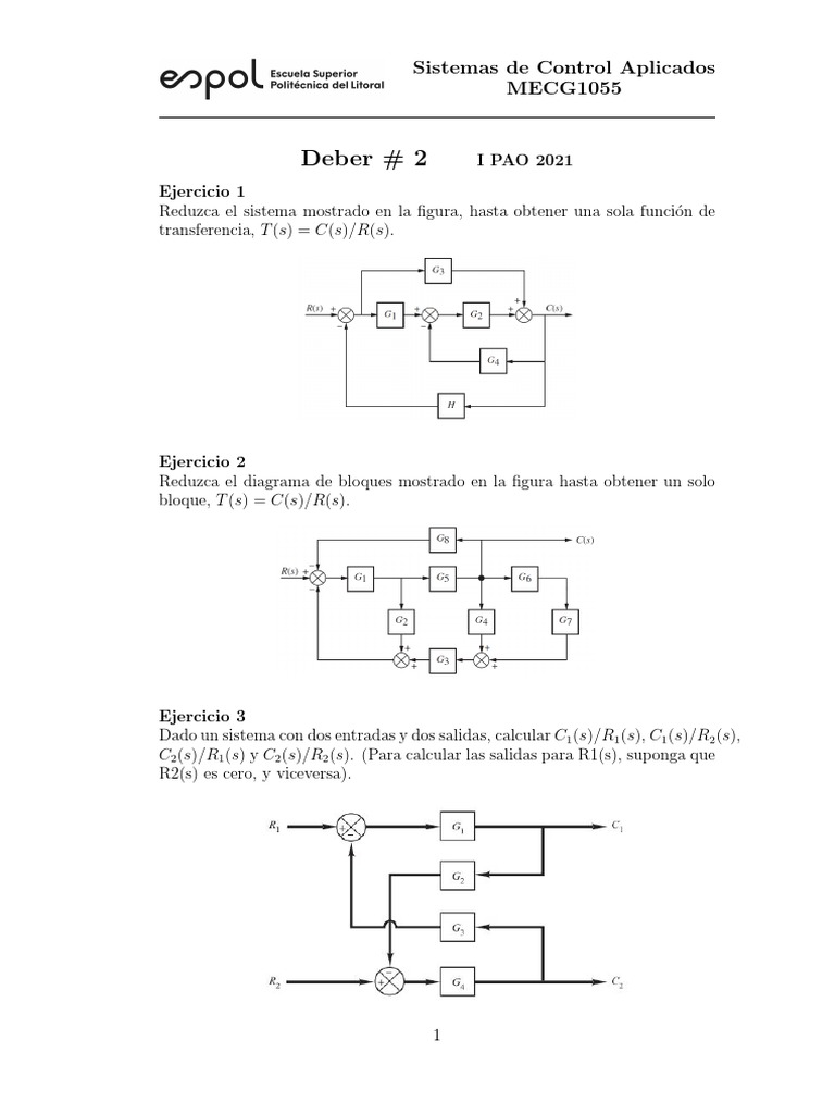 ME1055 2021 I Tarea2-1 | PDF | Ingeniería Informática | Cibernética