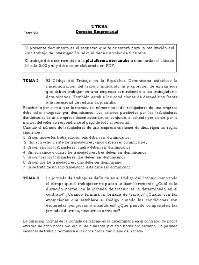 Tarea Viii | PDF | Tiempo de trabajo | Salario