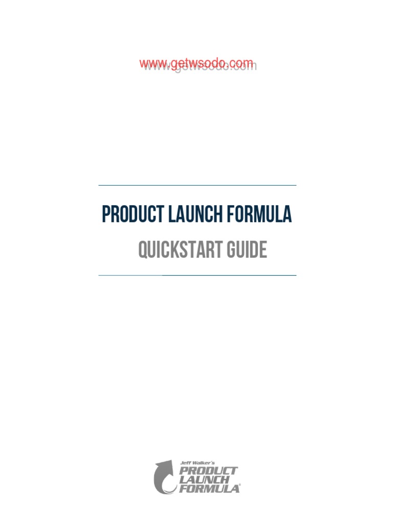 Product Launch Formula: Quickstart Guide | PDF