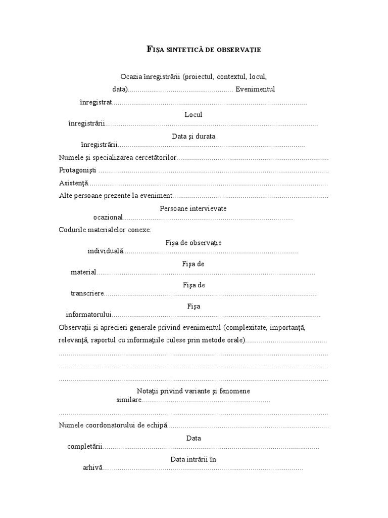 Modele Fise | PDF