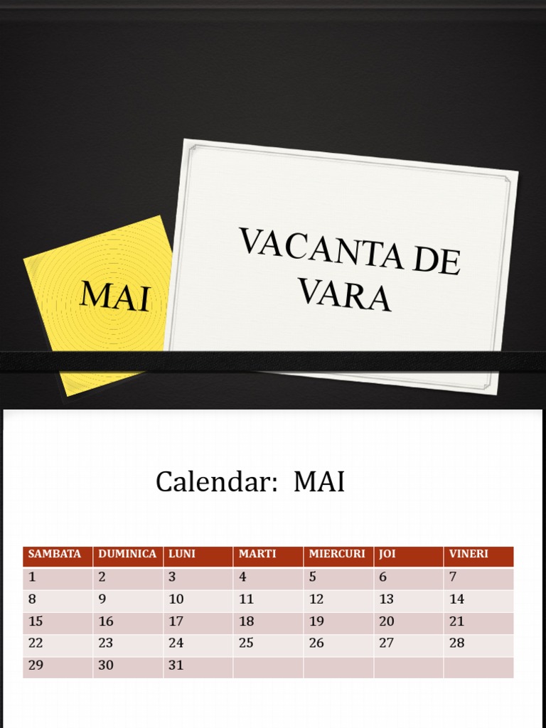 Vacanta de Vara - Proiect | PDF