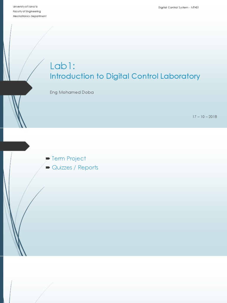 Digital Control Lab Guide | PDF | Discrete Time And Continuous Time ...