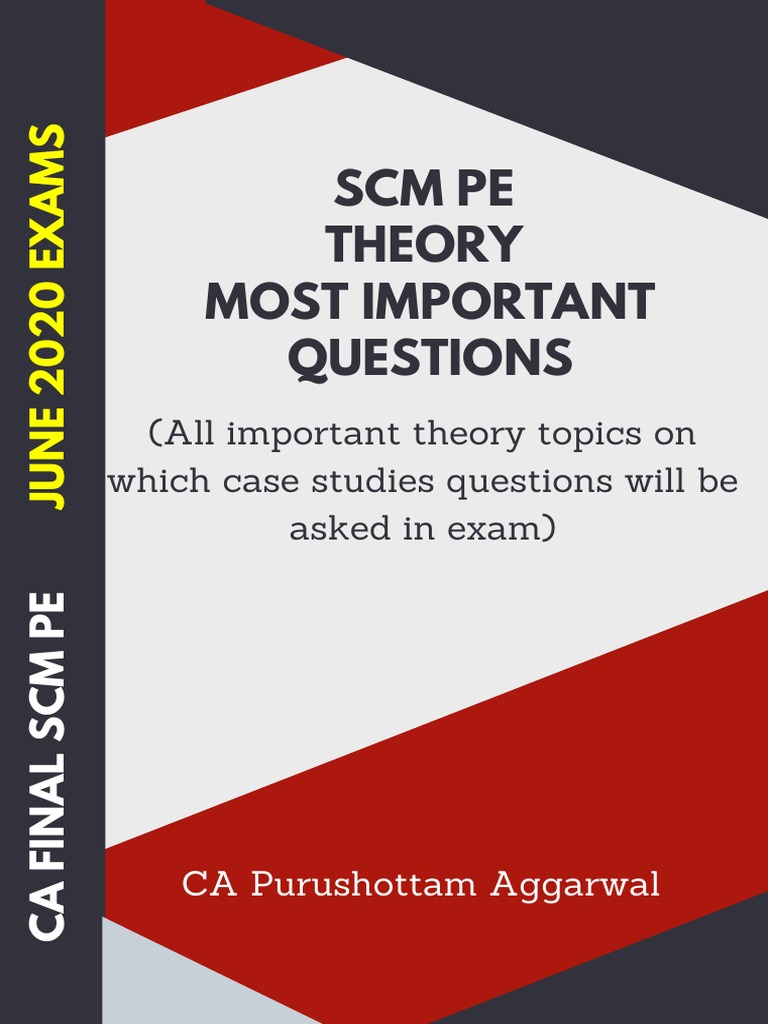 SCMPE Important Theory Topics For Exam | PDF | Profit (Economics ...