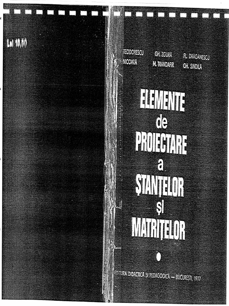 Elemente de Proiectare A Stantelor Si A Matritelor - 1 | PDF