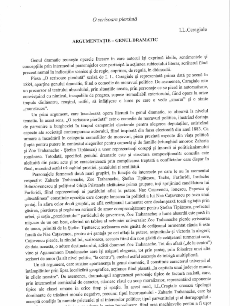 Genul Dramatic | PDF