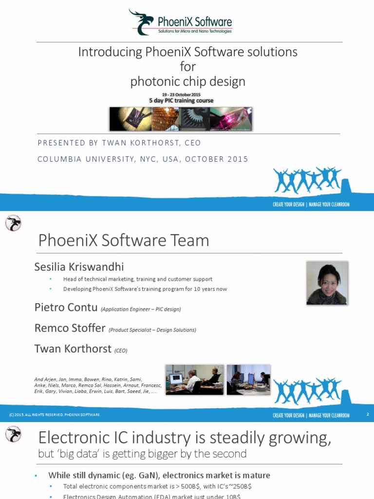 PhoeniX Software: Enabling the Transition to Integrated Photonics ...