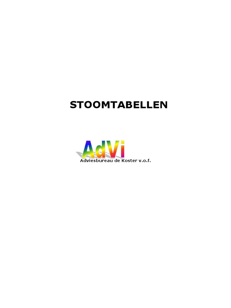 Stoomtabel 300 Bar Voorbeeld | PDF