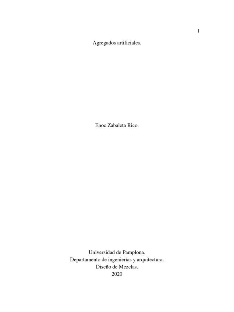 Agregados Artificiales | PDF | Hormigón | Cemento