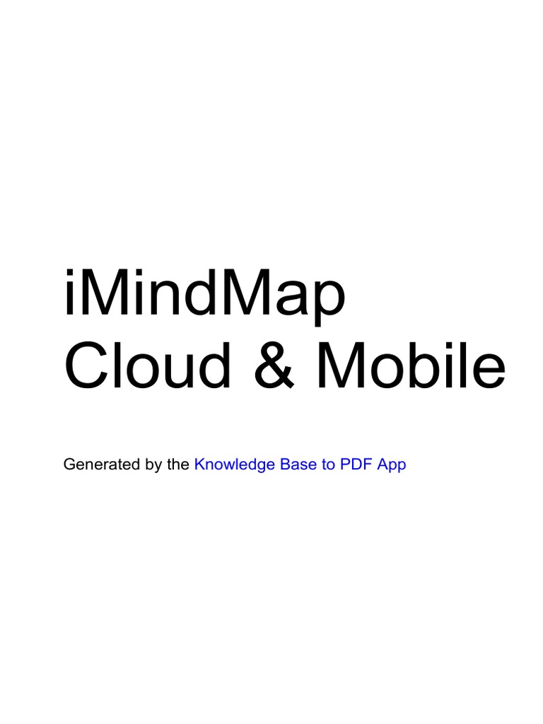 iMindMap Cloud & Mobile | PDF | Ios | Mobile App