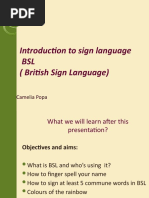 Basic British Sign Language | PDF