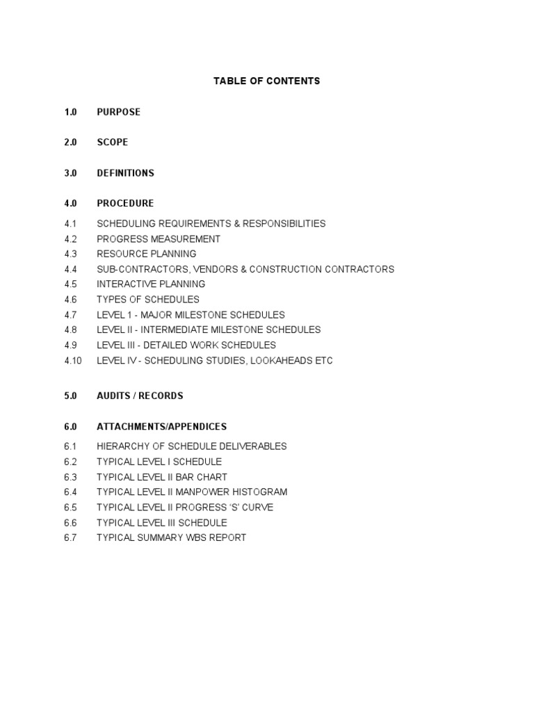 Standard Planning Procedure | PDF
