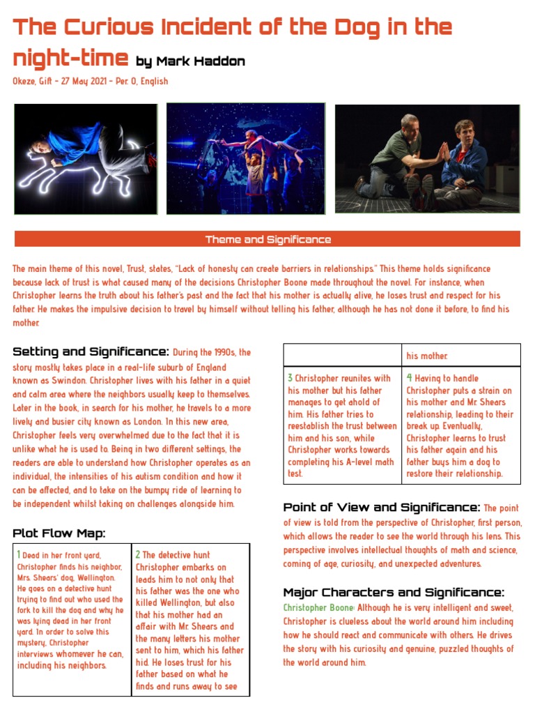 The Curious Incident of The Dog in The Night Time Final Project | PDF ...