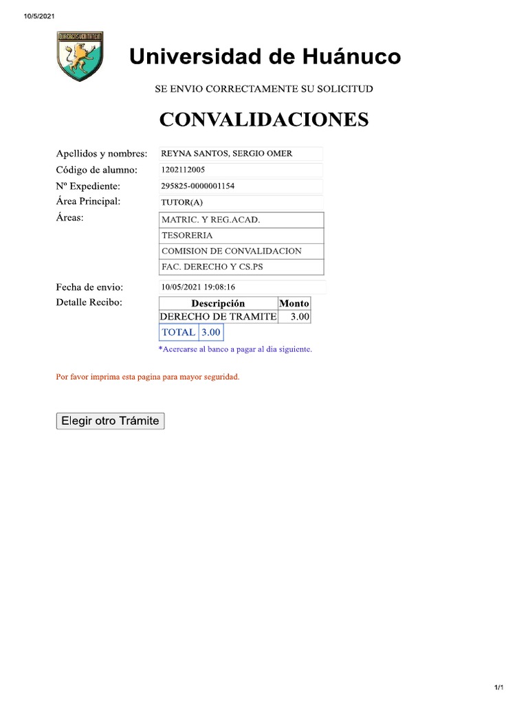 Solicitud Udh Convalidación | PDF