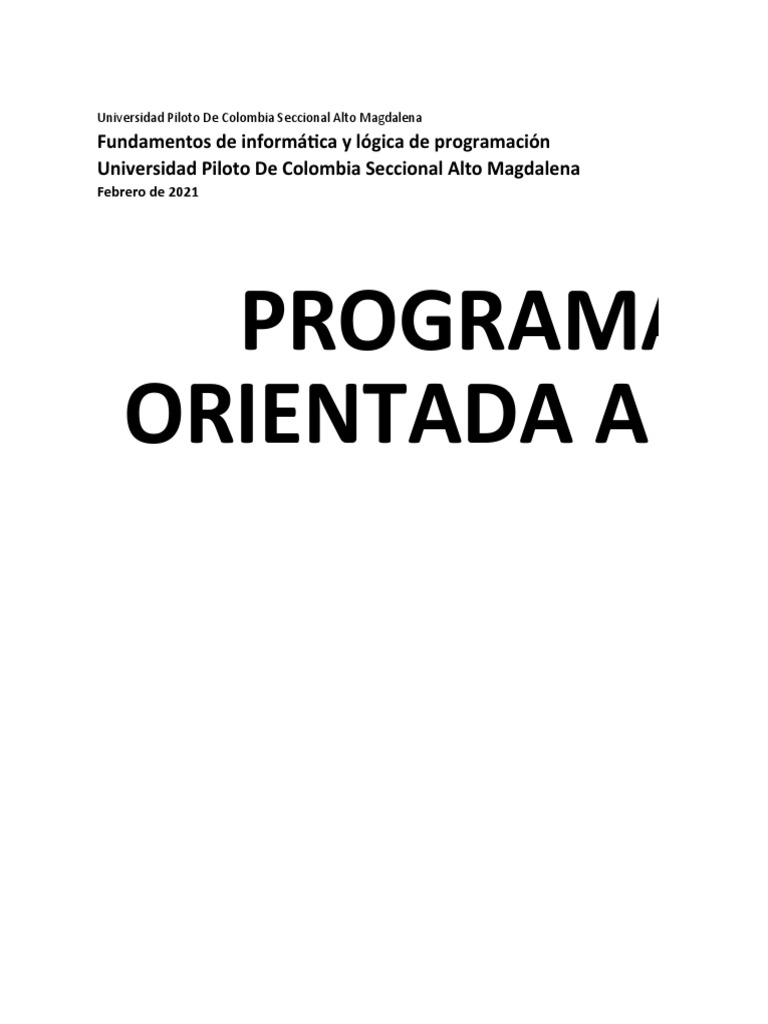 ACTIVIDAD Prog Orientada A Objetos | PDF | Informática | Science