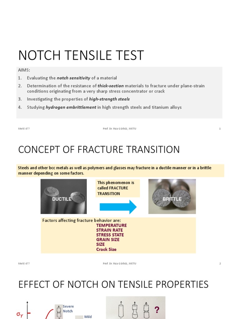 477-Notch Tensile Test High-T Test Spring 2021 | PDF | Fracture ...