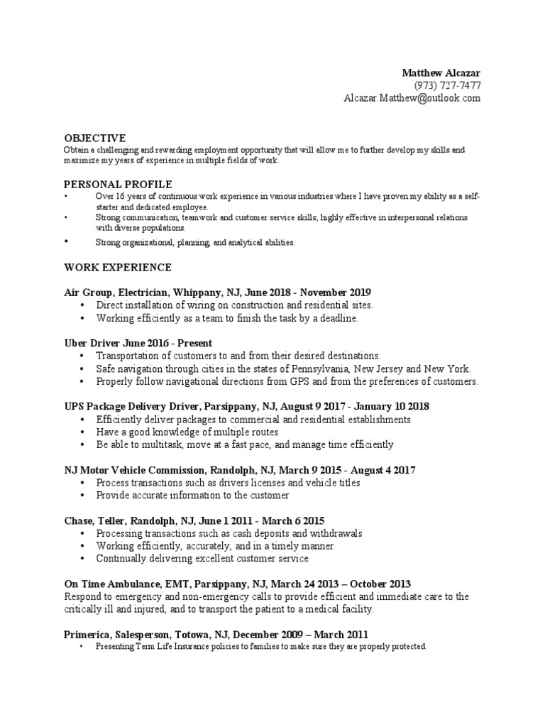 Matthew Resume 2019 | PDF | Business