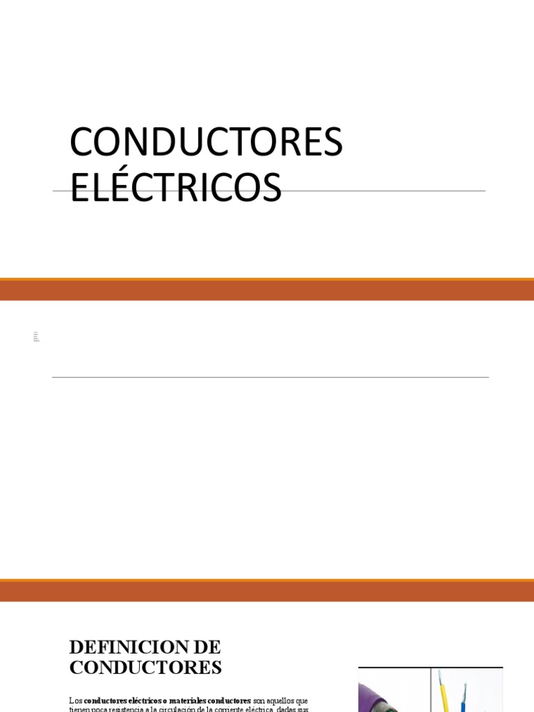CONDUCTORES ELÉCTRICOS | PDF | Aislador (Electricidad) | Conductor electrico