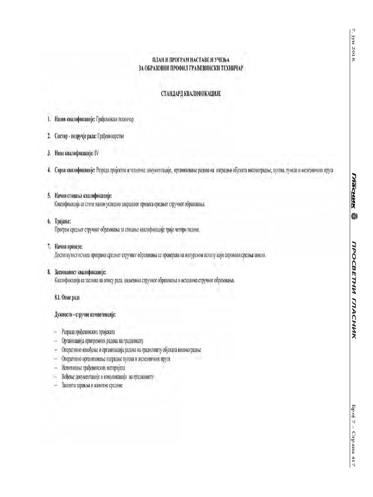 Gradjevinski Tehnicar Plan Novi | PDF