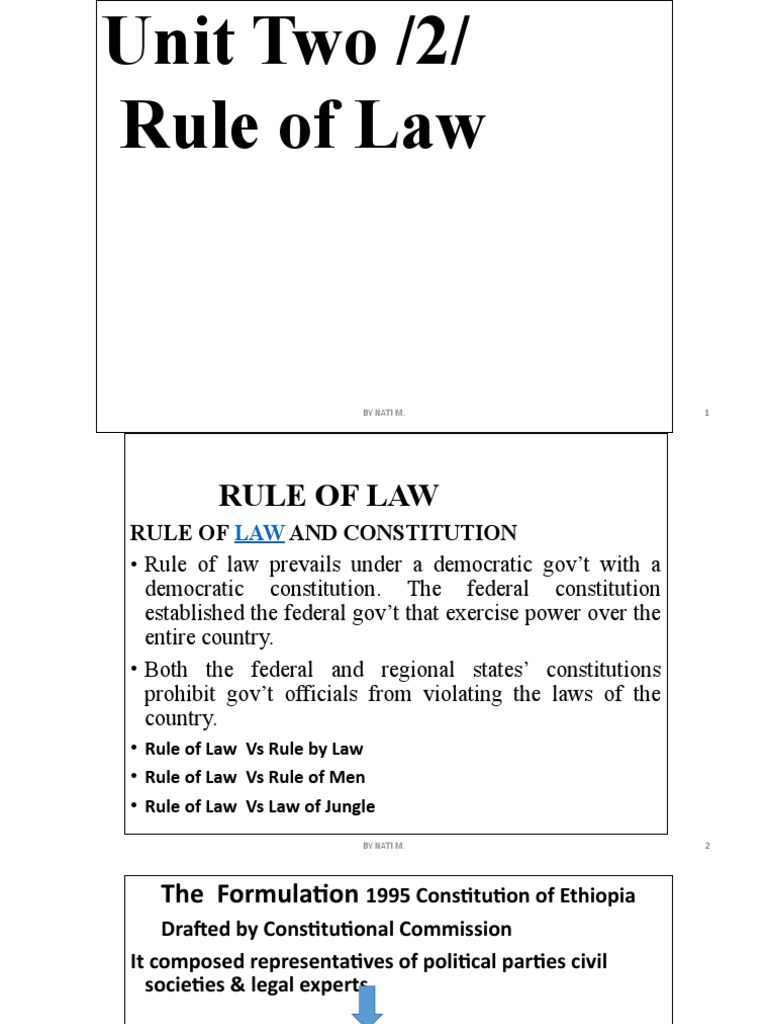 G 11 Unit 2 | PDF | Rule Of Law | Constitution