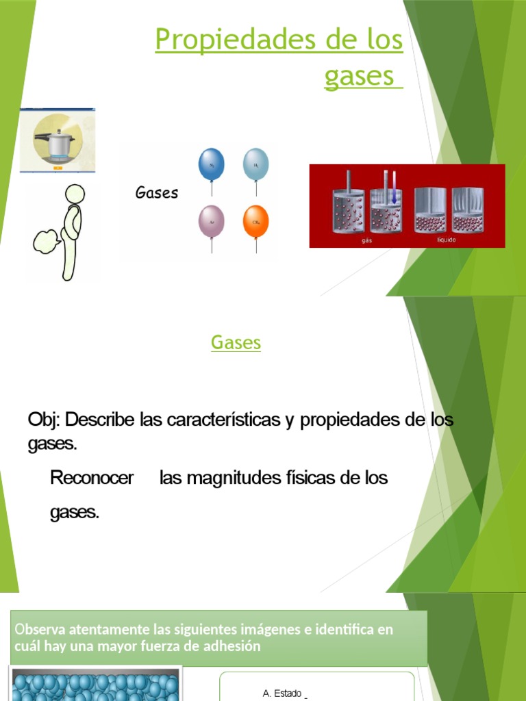 Propiedades de Los Gases 7° | PDF | Gases | Moléculas