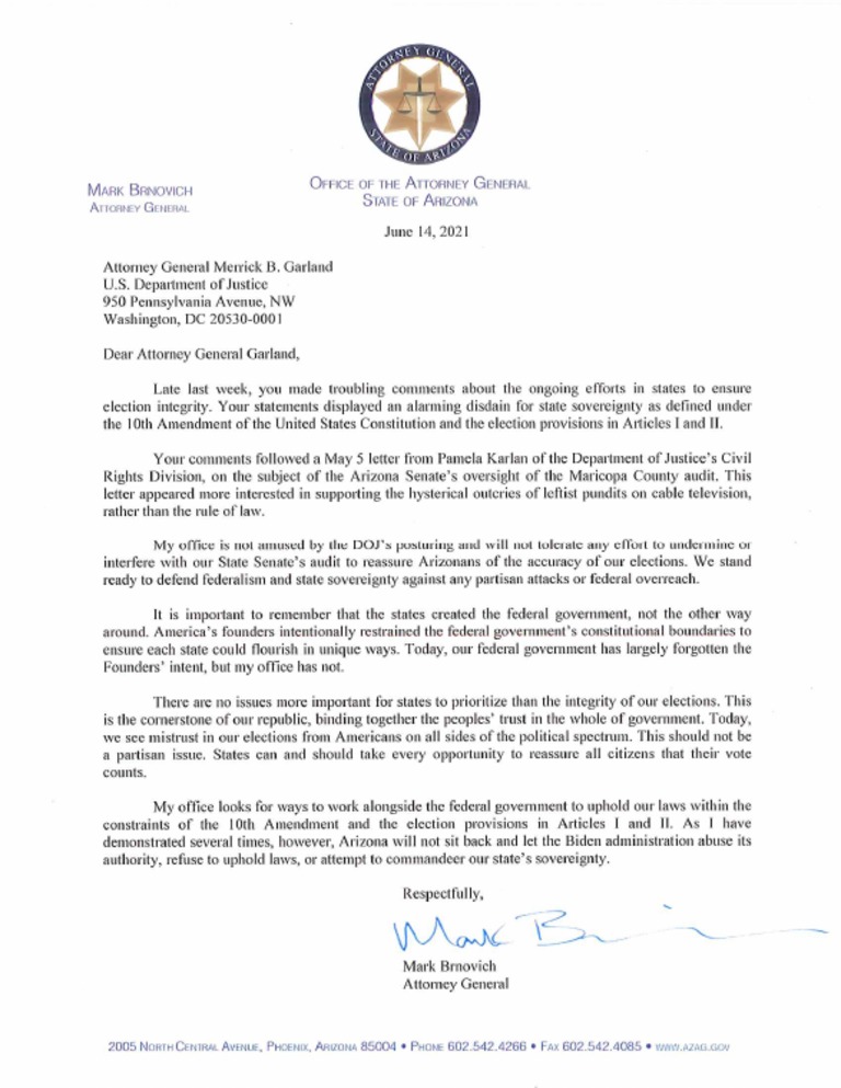Arizona AG Defends Election Integrity | PDF | Social Institutions ...