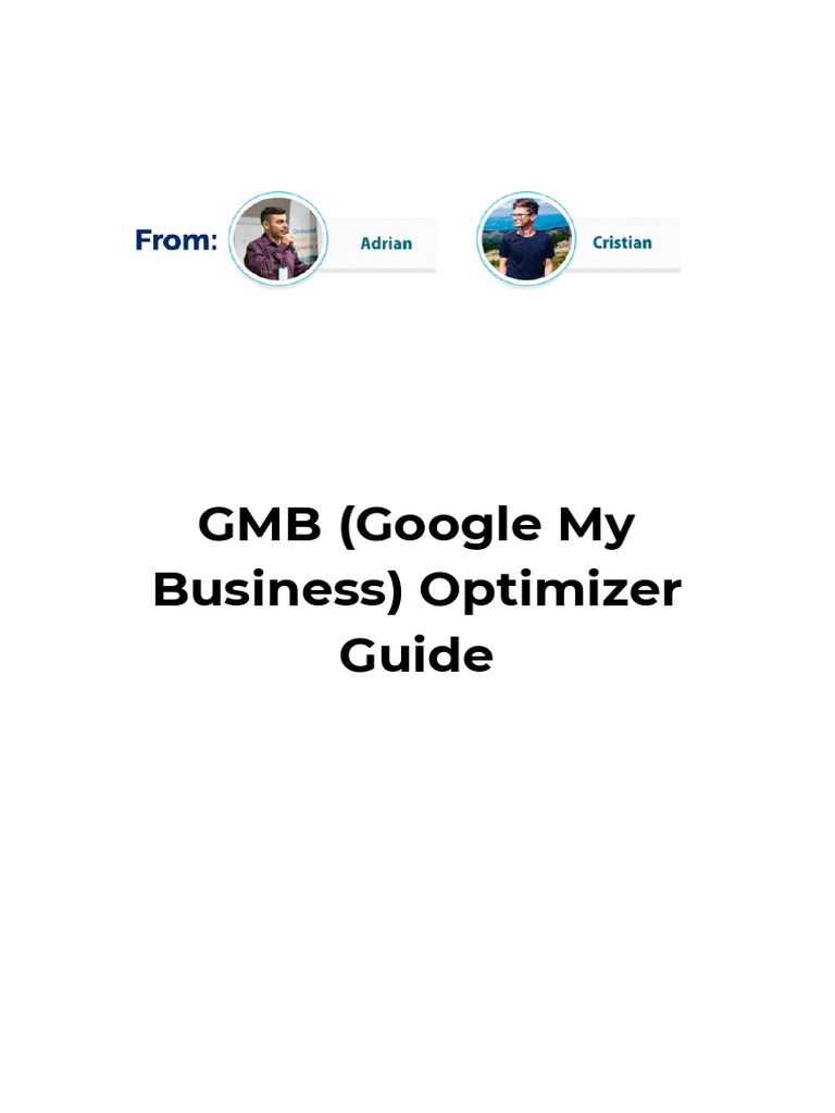 GMB (Google My Business) Optimizer Guide | PDF | Search Engine Optimization | Information Age