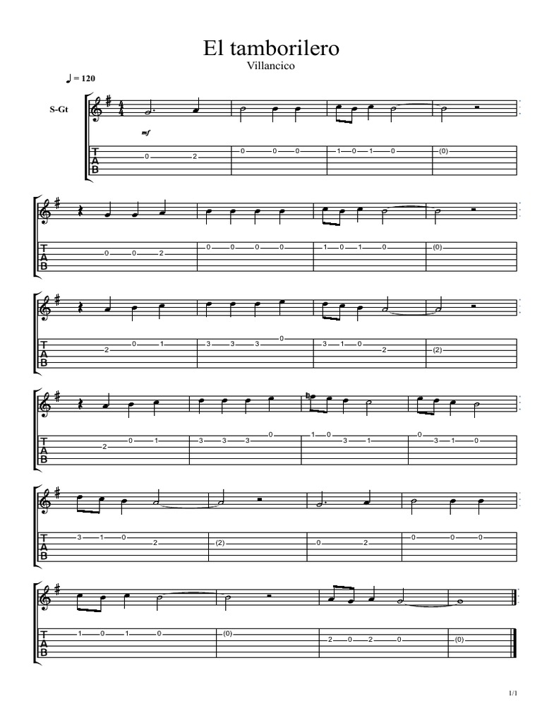 El Tamborilero Tab | PDF